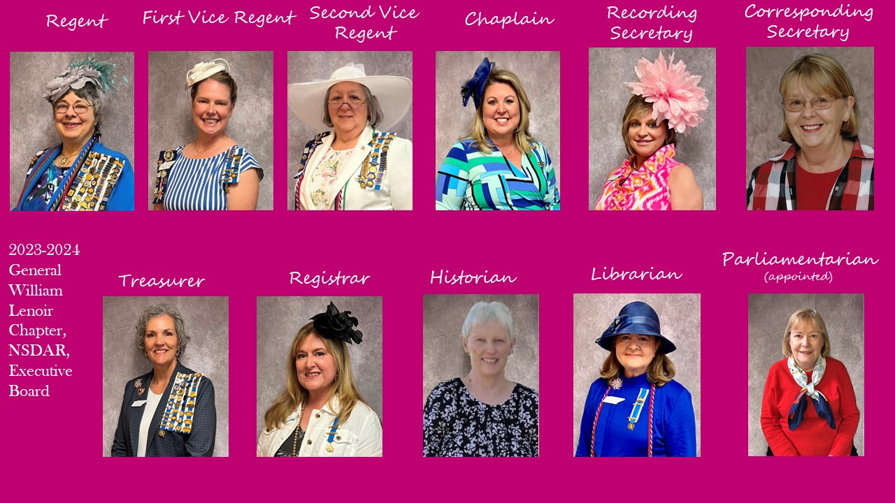 Chapter Officers - General William Lenoir Chapter, NSDAR